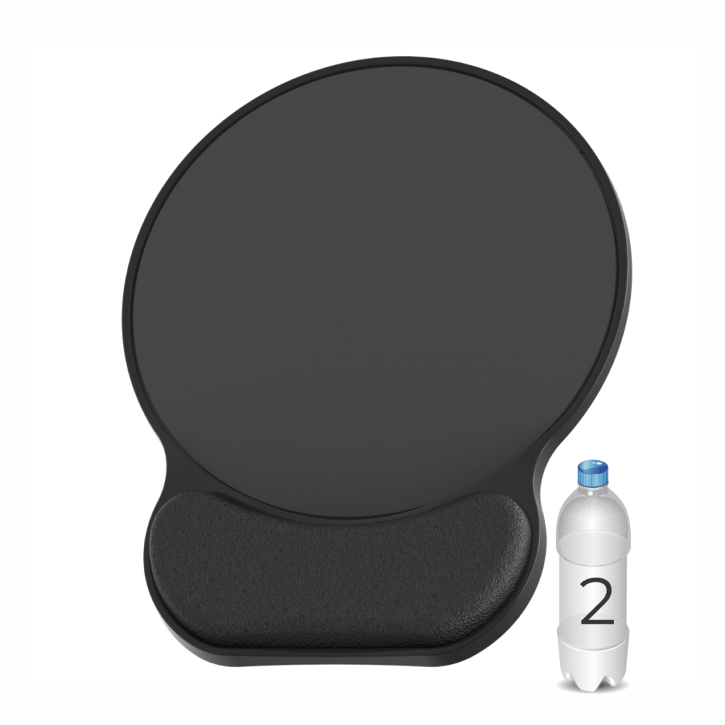 Mouse Pad Ergonômico Preto – Office Eco – Espectro